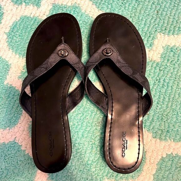 Coach | Shoes | Coach Shelly Flip Flops Sandals Size | Poshmark